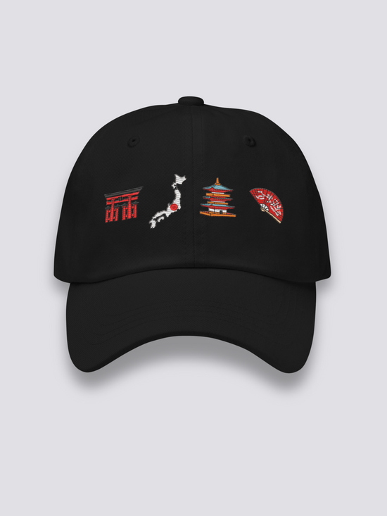 Japanese Symbols Cap | Japan-Clothing