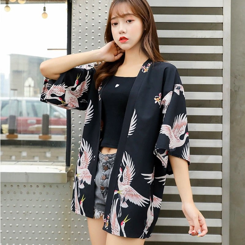 Women's Short Kimono Jacket | Japan-Clothing